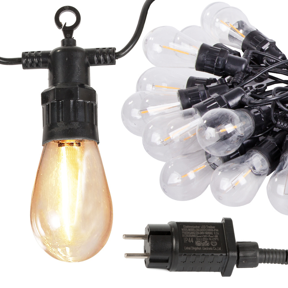 Girlanda ogrodowa łańcuch świetlny lampki 15 led | Ogród \ Girlandy led ...