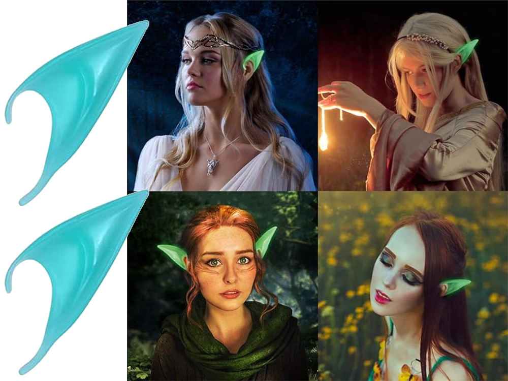 Sztuczne uszy elfa skrzata elf skrzat świecące | Hallowen \ Akcesoria ...